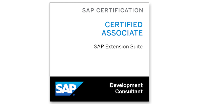 SAP Certified Development Associate - SAP Extension Suite - Credly