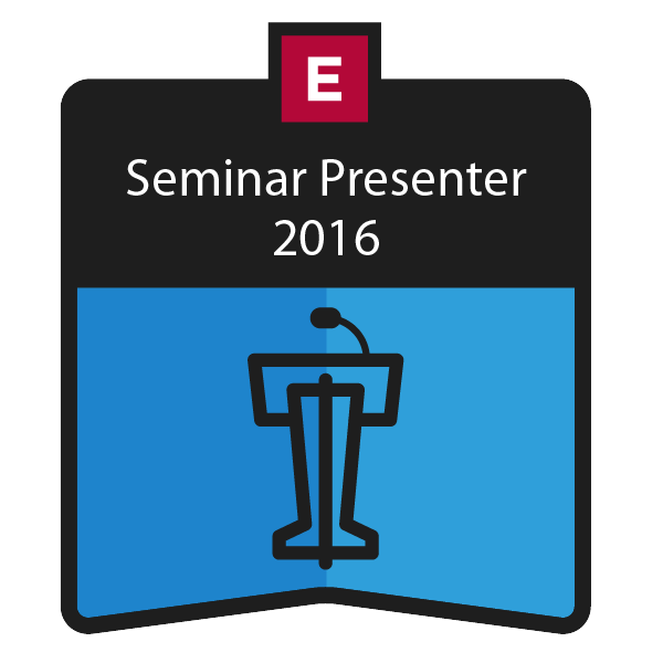 EDUCAUSE Seminar Presenter 2016 - Credly