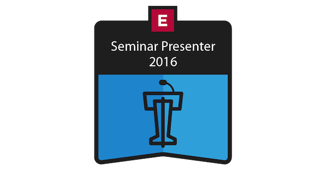 EDUCAUSE Seminar Presenter 2016 - Credly