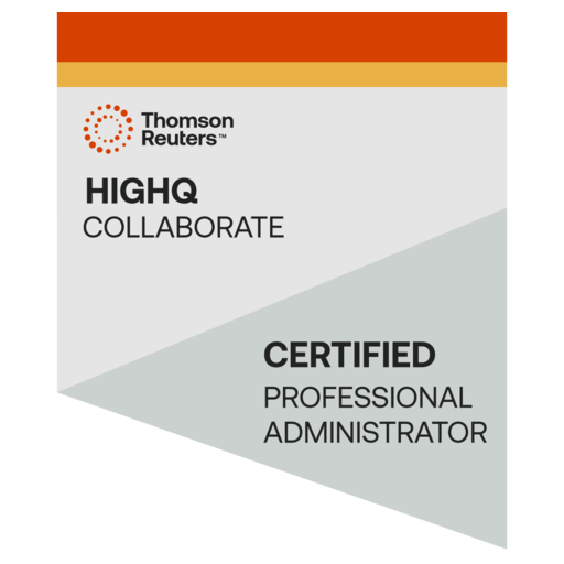 HighQ Collaborate Certified Professional Administrator - Credly