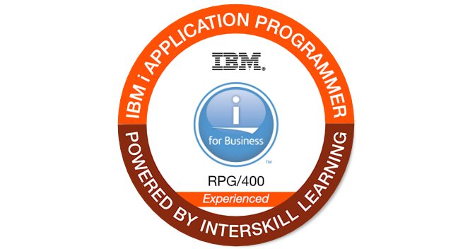 Interskill - IBM i Application Programmer - RPG/400 Programming - Experienced - Credly