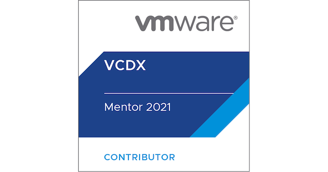 VCDX Mentor 2021 - Credly
