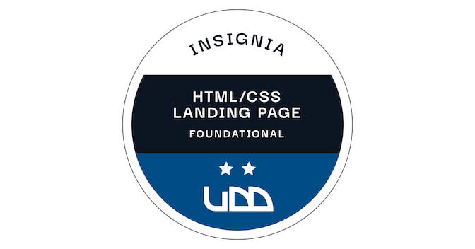 HTML / CSS Landing Page - Sobresaliente - Credly