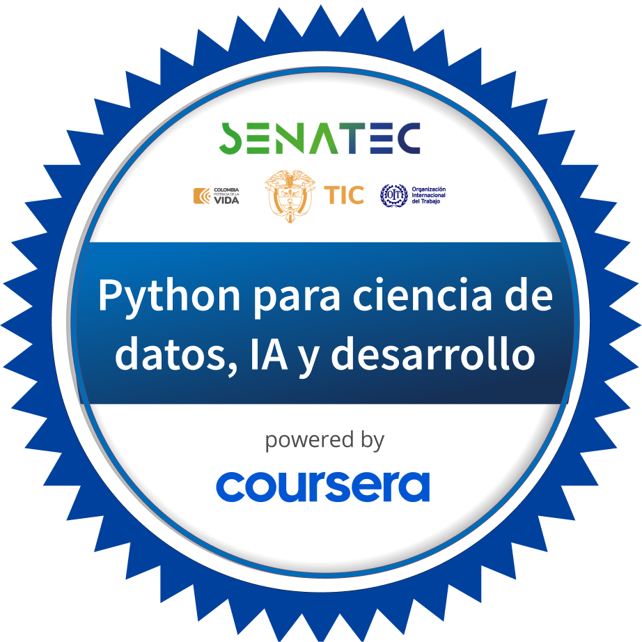 Python para ciencia de datos, IA y desarrollo - Credly