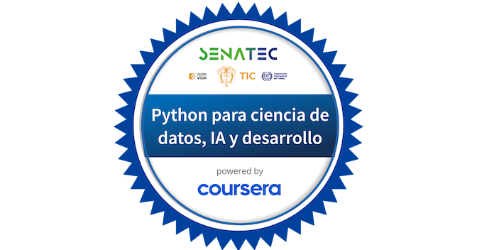 Python para ciencia de datos, IA y desarrollo - Credly