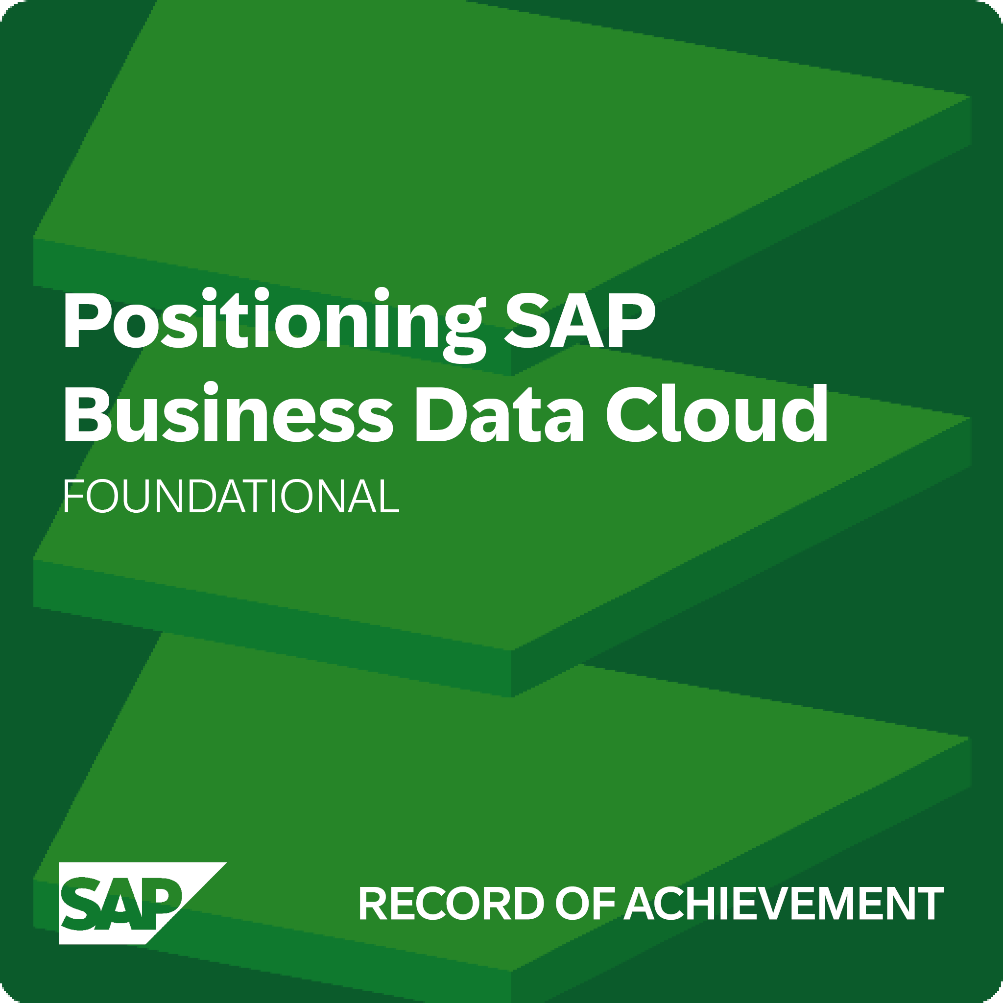 Positioning SAP Business Data Cloud - Record of Achievement - Credly