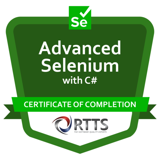 Completion - Advanced Selenium with C# - Credly