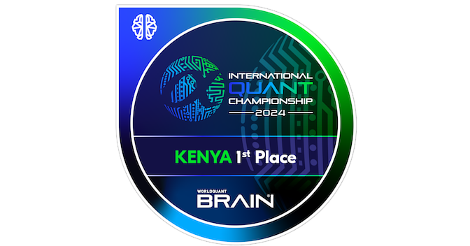 2024 WorldQuant BRAIN IQC Kenya 1st Place - Credly