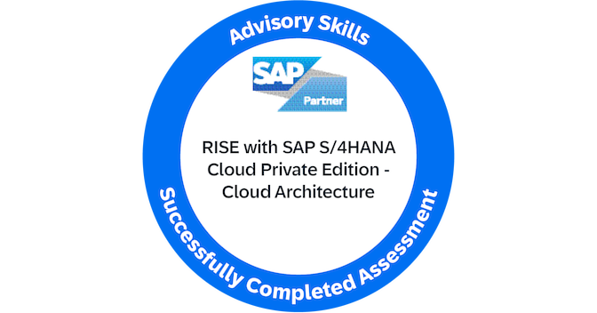 Advisory Skills - RISE with SAP S/4HANA Cloud Private Edition - Cloud Architecture - Credly