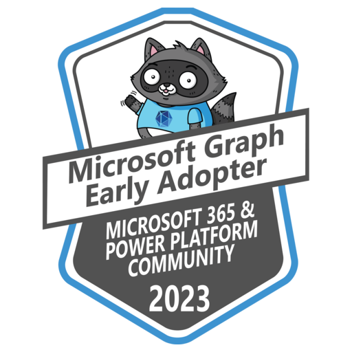 MS Graph - Early Adopter - Microsoft 365 & Power Platform Community 2023 - Credly
