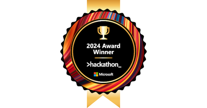 Microsoft Global Hackathon 2024 Award Winner - Credly
