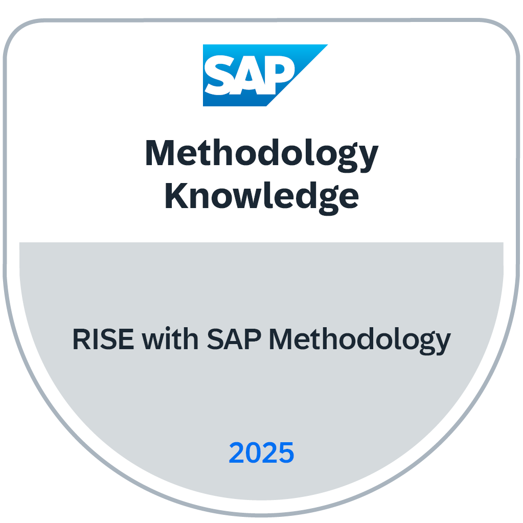 Methodology Knowledge 2025 - RISE with SAP Methodology - Credly