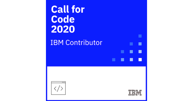 Call for Code 2020 - IBM Contributor - Credly