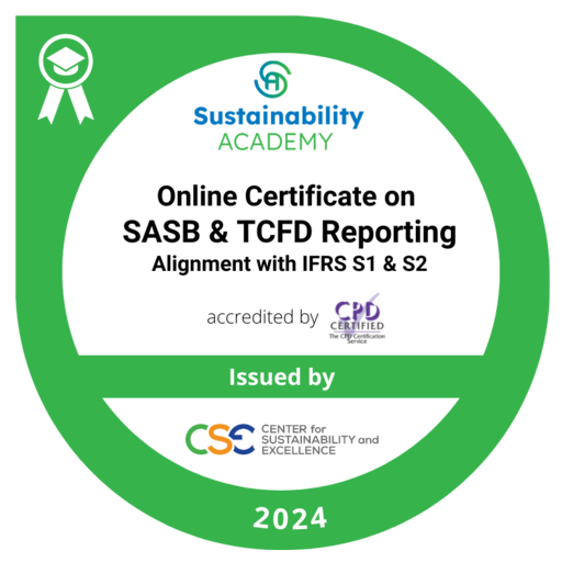 Online Certificate On Sasb And Tcfd Reporting Alignment With Ifrs S1 And S2 Credly