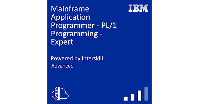 Interskill Mainframe Application Programmer Pl 1 Programming Expert Credly