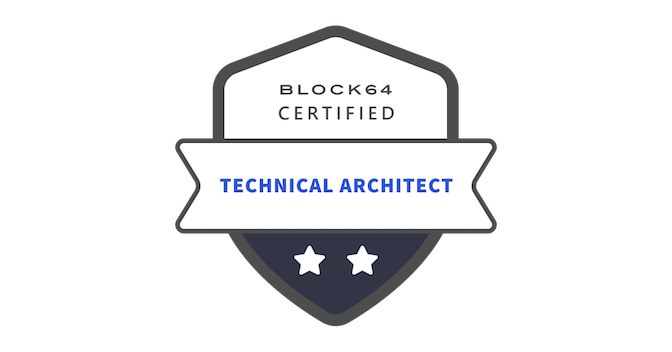 Block 64 Certified Technical Architect - Credly