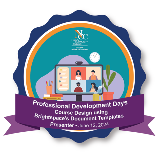 Course Design using Brightspace's Document Templates (Presenter) - Credly