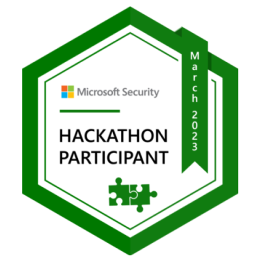 Microsoft Security Hackathon 2023 Participant - Credly