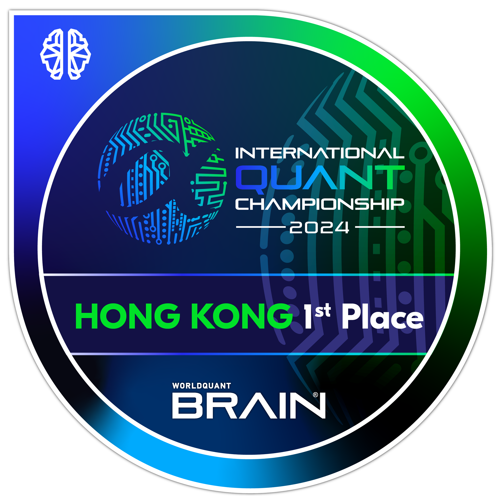 2024 WorldQuant BRAIN IQC Hong Kong 1st Place - Credly