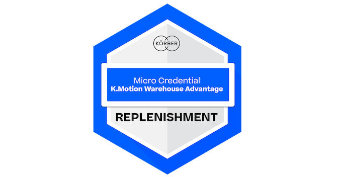 Warehouse Advantage - Replenishment - Micro Credential - Credly