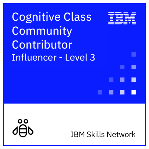 Cognitive Class Community Contributor - Level 3 - Credly