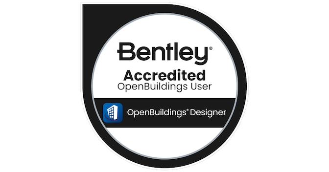Bentley Accredited OpenBuildings Designer User - Credly