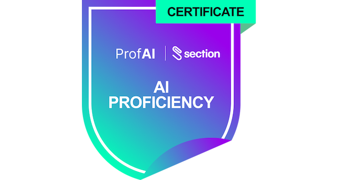 Section ProfAI: AI Proficiency - Credly