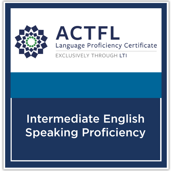 English Speaking Proficiency Intermediate Mid Credly English Speaking Proficiency Intermediate Mid Credly