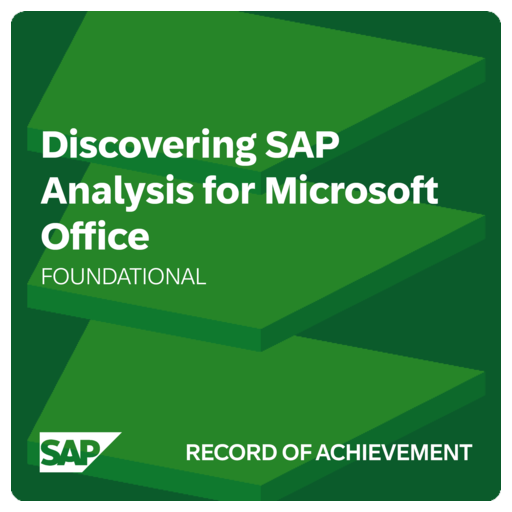 Discovering SAP Analysis for Microsoft Office - Record of Achievement ...
