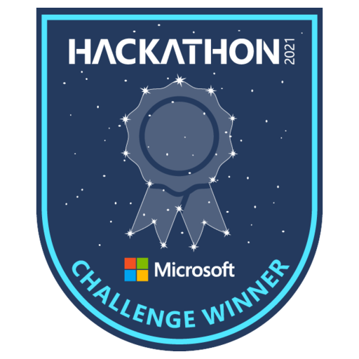Microsoft Global Hackathon 2021 Challenge Winner - Credly