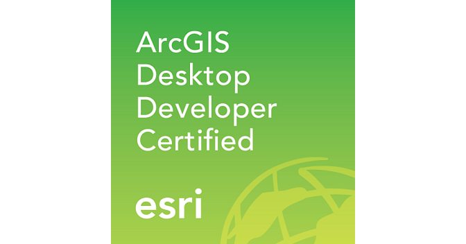 ArcGIS Desktop Developer Associate 10.4 - Credly