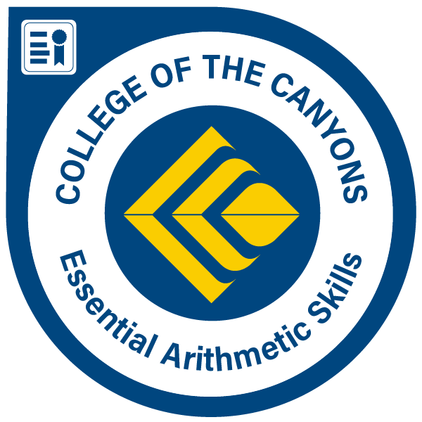 Essential Arithmetic Skills Certificate Credly