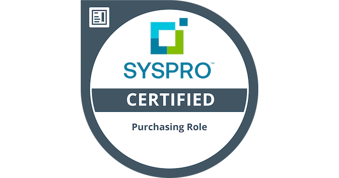 Certified SYSPRO 8 User - Purchasing Role - Credly