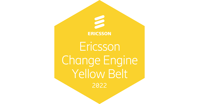 Ericsson Change Engine Yellow Belt Badge - Credly