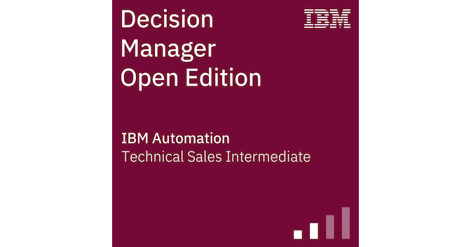 Decision Manager Open Edition Technical Sales Intermediate - Credly