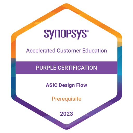 Purple Certification: ASIC Design Flow Exam - Credly