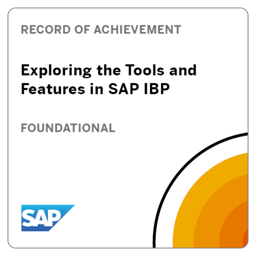 Exploring the Tools and Features in SAP IBP - Record of Achievement ...