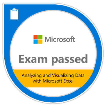 Exam 779: Analyzing and Visualizing Data with Microsoft Excel - Credly