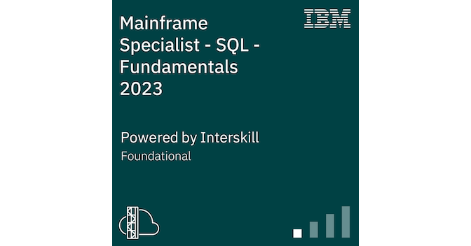 Interskill - Mainframe Specialist - SQL - Fundamentals 2023 - Credly