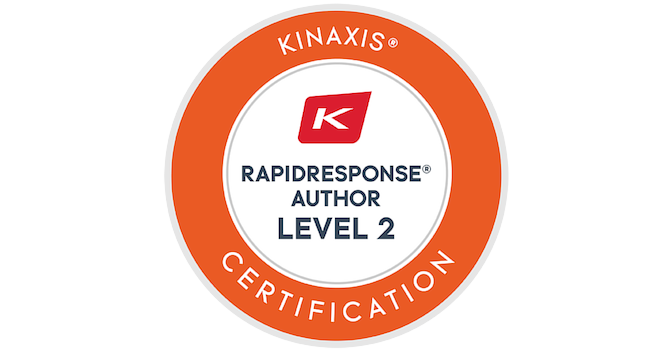Certified RapidResponse Author Level 2 - Credly