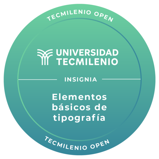 Curso Elementos básicos de tipografía - Credly