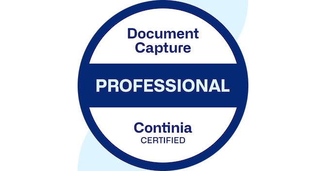 Continia Document Capture Professional User - Credly