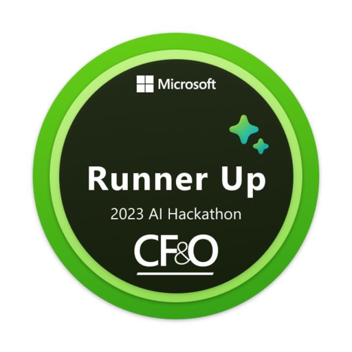 CF&O AI Hackathon 2023 Winner Runner-up - Credly