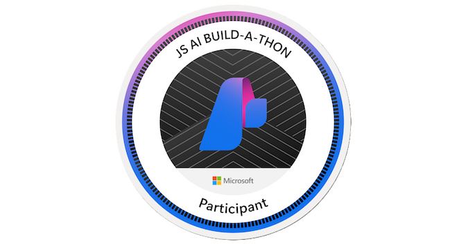 JS AI Build-a-thon (participant) - Credly