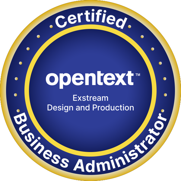 OpenText Certified Business Administrator - Exstream Design and ...