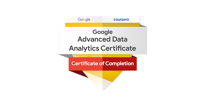 Google Advanced Data Analytics Certificate - Credly