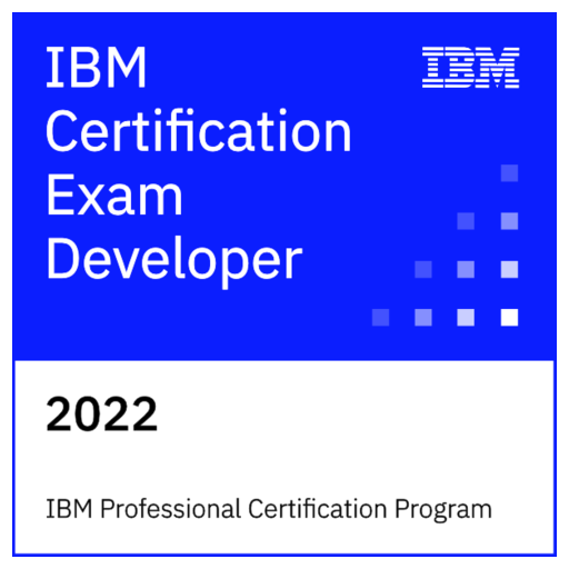IBM Certification Exam Developer 2022 - Credly