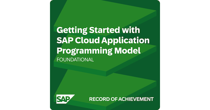 Getting Started with SAP Cloud Application Programming Model - Record ...