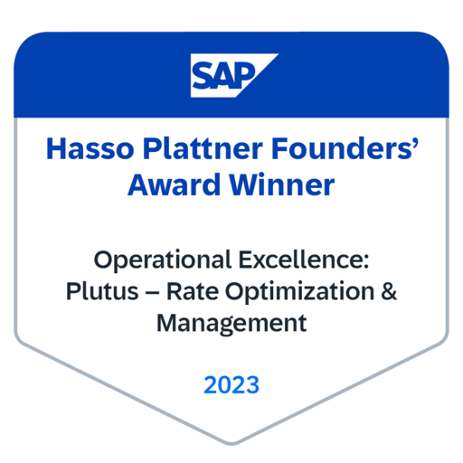 Hasso Plattner Founders Award Winner 2023 Operational Excellence Plutus Rate Optimization