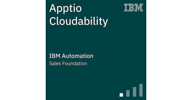 Apptio Cloudability Sales Foundation - Credly